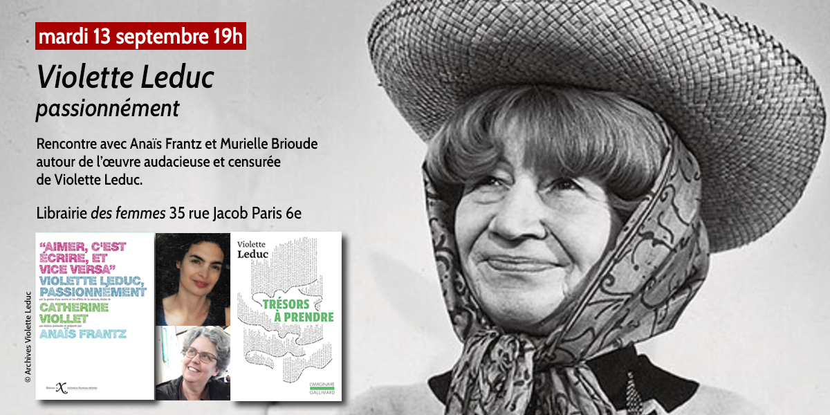Rencontre autour de Violette Leduc à la librairie des femmes